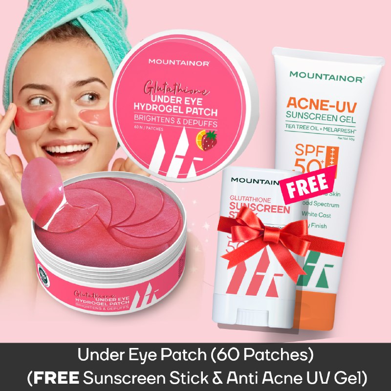 Hydrogel Under Eye Glutathione Patches Reduce Puffiness & Dark Circles