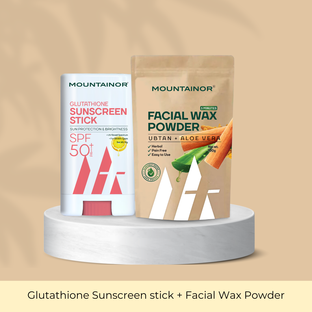 Glutathione Sunscreen Stick + Facial Hair Wax Powder